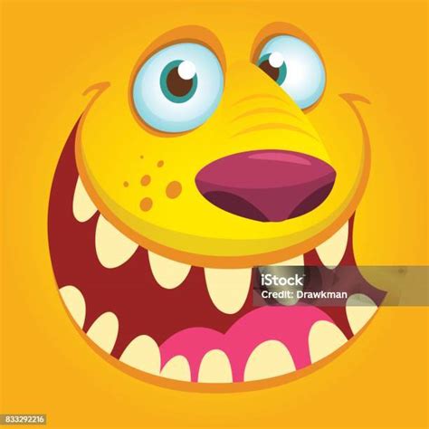 할로윈 그림 고 블 린 이나 트롤입니다 벡터 일러스트 레이 션의 모피 괴물 얼굴 아바타 공포 무서움에 대한 스톡 벡터 아트 및
