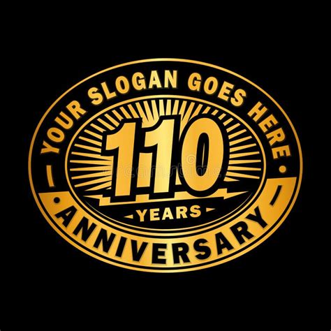110 Años De Celebración Del Aniversario 110o Diseño Del Logotipo Del