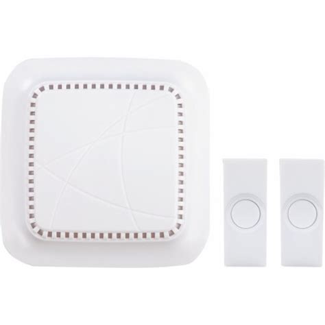 Heath Zenith Battery Operated White Wireless Door Chime Kit Sl 7312 03