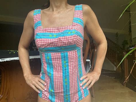 Vintage Cotton Swimsuit Vintage Bathing Costume One Gem
