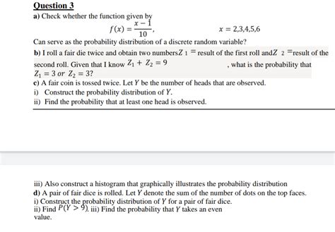 Solved Question 3 A Check Whether The Function Given By Chegg Com