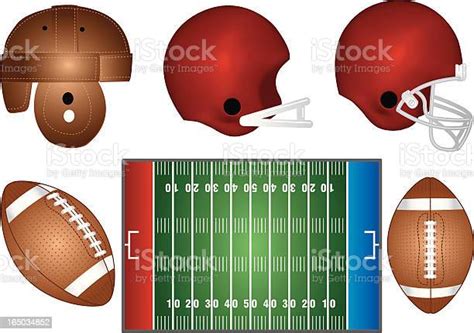 American Football Player벡터 일러스트 가죽에 대한 스톡 벡터 아트 및 기타 이미지 가죽 갈색 개념
