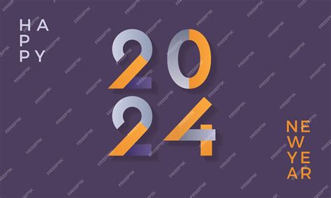 Premium Vector Square Happy New Year 2024 Logo