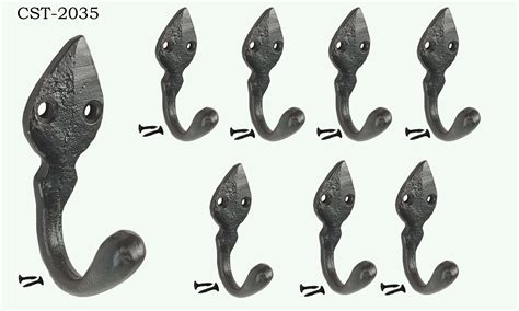 Set Of Cast Iron Coat Hooks Wall Mounted Rustic Farmhouse Etsy