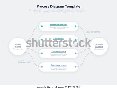 Simple Business Diagram Template Four Stages Stock Vector Royalty Free