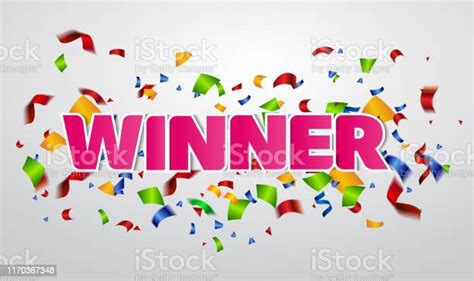 밝은 배경에서 고립 된 컬러 색종이와 우승자 기호 벡터 용지 그림입니다 성공에 대한 스톡 벡터 아트 및 기타 이미지 성공