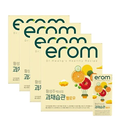 이롬 황성주 과채습관 옐로우 과일야채주스 190ml 64팩 티몬