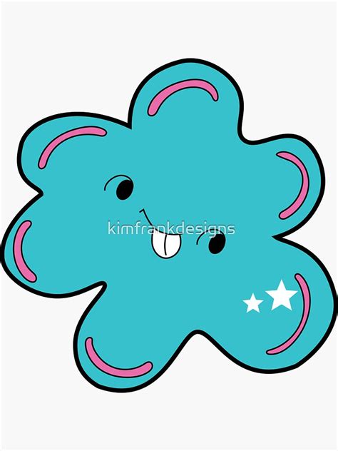 Pegatina «kawaii Blob Carácter De Kimfrankdesigns Redbubble