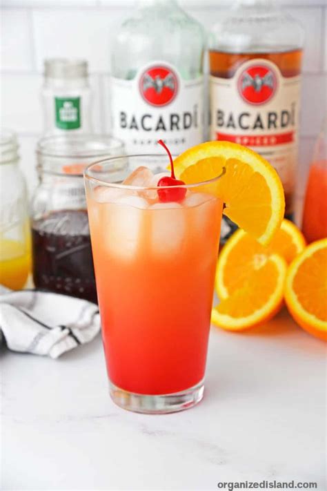 Bacardi Rum Punch Easy Rum Cocktail Recipe Organized Island