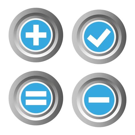 Premium Vector Set With Buttons Are Mathematical Symbols For Web