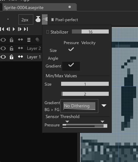 Non Pixel Grid Conforming Smooth Brush Tool Features Aseprite