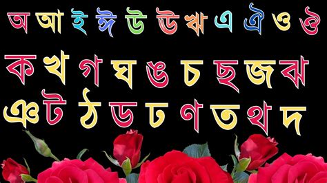 বাংলা বর্ণমালা অ আ ই ঈ ক খ গ ঘ Bangla Bornomala বর্ণমালা শিখি Bengali Alphabet 2024 Youtube