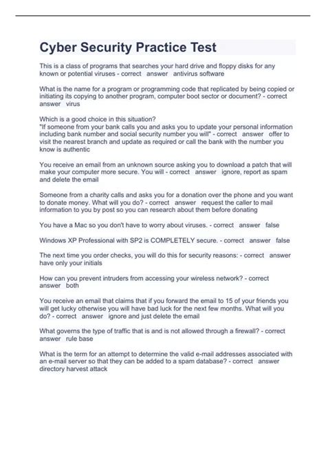Cyber Security Practice Test Question And Answers Already Passed 2023 Pearson Stuvia Uk