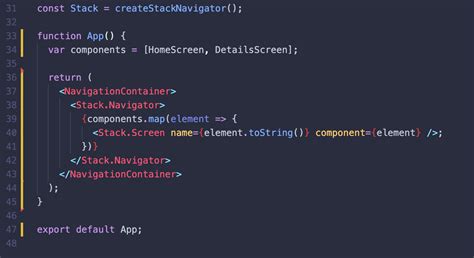 Javascript React Native Add Screens Dynamically Stack Overflow