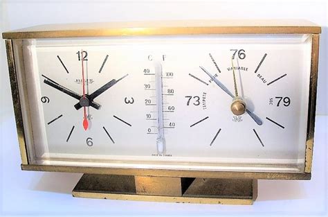 Horloge de bureau JAEGER avec baromètre et thermomètre Catawiki