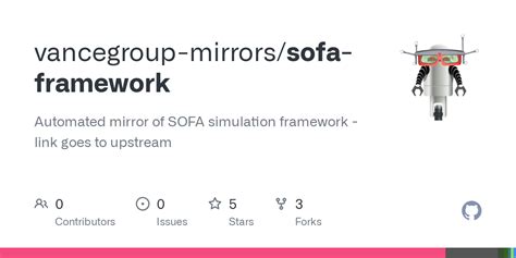 github vancegroup mirrors sofa framework automated mirror of sofa simulation framework link