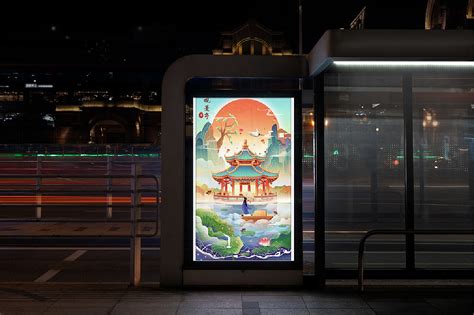 新中式建筑插画师树野 站酷zcool