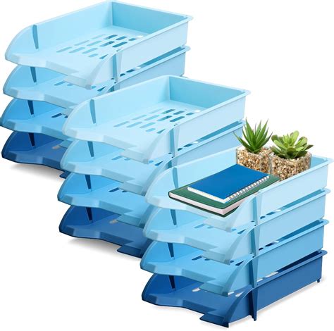 Relithick Stackable Paper Trays Organizer For Desk Letter