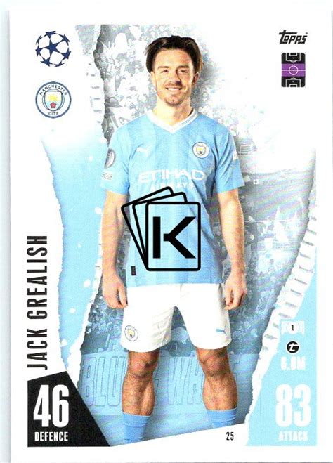 Fotbalová kartička Topps Match Attax UEFA Club Competitions Jack Grealish Manchester