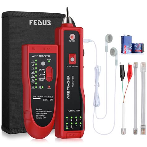 Fedus Lan Tester With Wire Tracker Lan Network Cable Tracer
