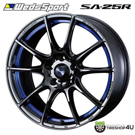 Weds 4本購入で送料無料 Weds Sport Sa 25r Sa25r 17x75j 51143 45 Blcii ブルーライト