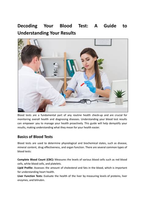PPT Decoding Your Blood Test A Guide To Understanding Your Results PowerPoint Presentation