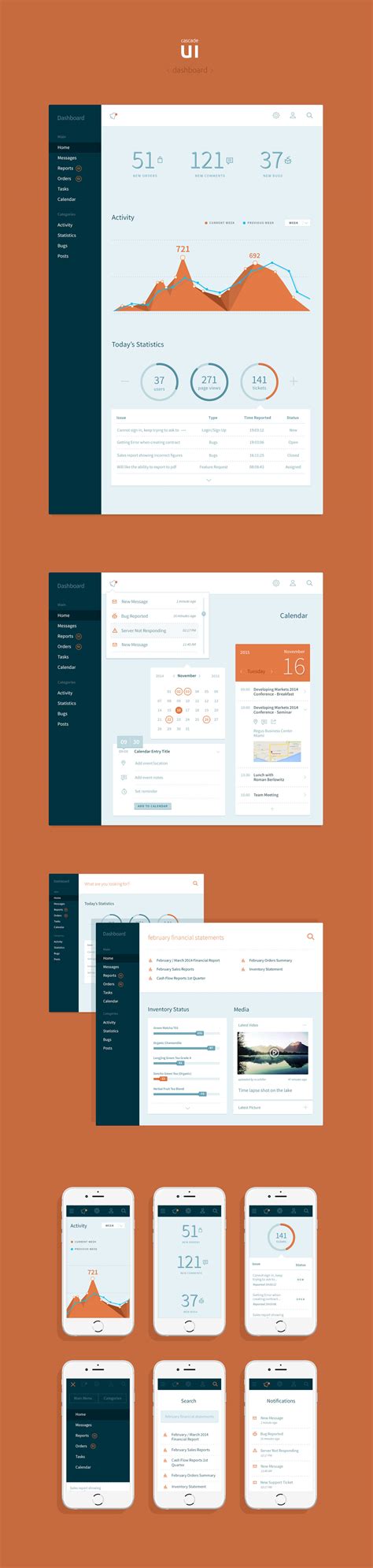 Cascade UI Dashboard Concept On Behance