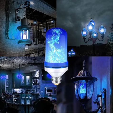 Led Flame Effect Light Bulb 4 Modes With Upside Down Effect E26 Base