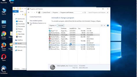 Uninstall Citrix Reciver Docgasw