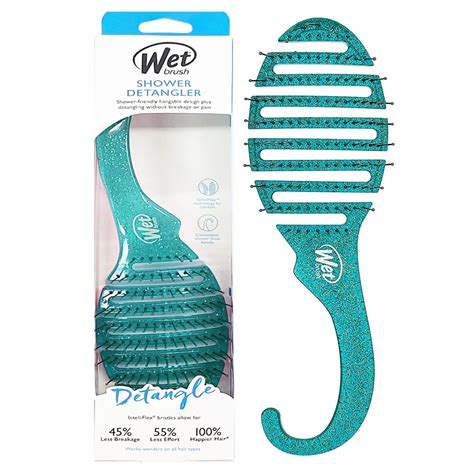 Buy Wet Brush Shower Detangler Green Glitter Brush Online In Pakistan