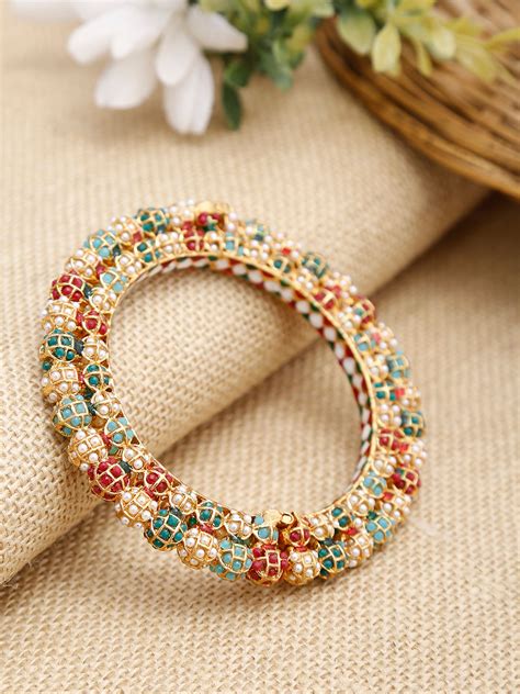 Ruby Raang Multi Embellished Bangle A380 62