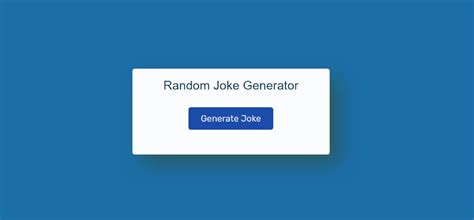 Random Joke Generator Using Javascript And Api
