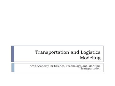 Transportation Modeling Assignment 3 Pdf