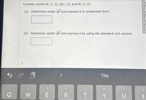 Solved T Consider Points P Q And R Chegg