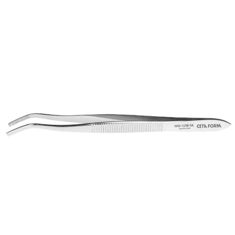 Blunt Shape Tweezers Serrated Bent Ceta Form Uk