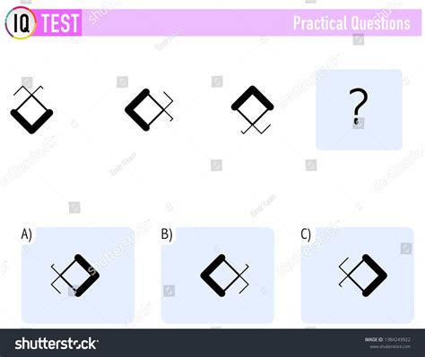 Iq Test Practical Questions Vector 스톡 벡터로열티 프리 1384243922 Shutterstock
