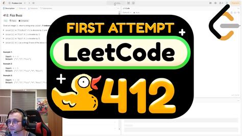 My Attempt At Solving Leetcode 412 Fizz Buzz Solved Youtube