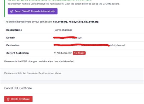 Ssl Certificate Hosting Support Infinityfree Forum