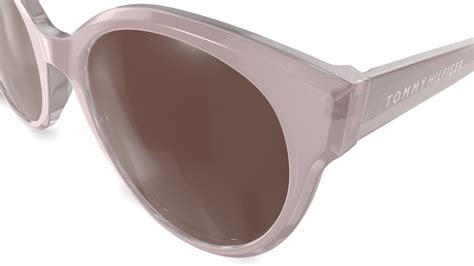 Tommy Hilfiger Womens Glasses Th Sunglasses 48 Cream Round Plastic
