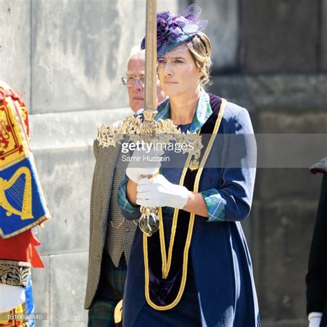Dame Katherine Grainger Presents Elizabeth Sword In Joyce Young Couture
