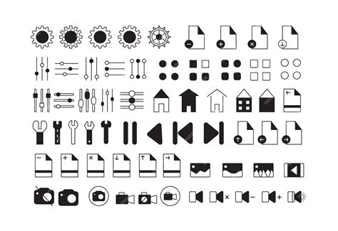 Premium Vector Set Of Ux Ui Web Icons Set Outline Icon Collection
