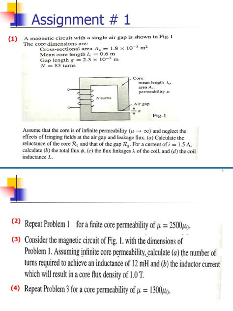 Assignments Pdf Inductance Electric Motor
