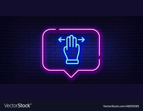 Multitasking Gesture Line Icon Slide Arrow Sign Vector Image