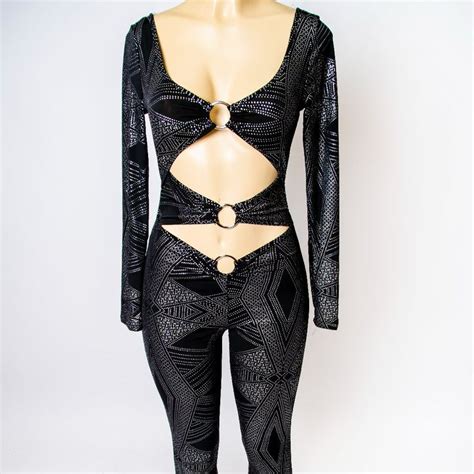 Black And Silver Jumpsuit Silver Jumpsuits Wide Leg Denim Blue