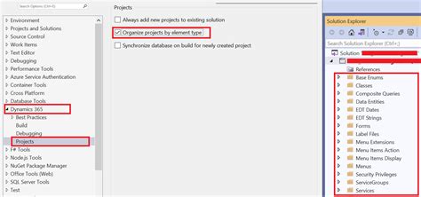 VISUAL STUDIO ORGANIZE PROJECT BY ELEMENT TYPE IN VISUAL STUDIO FOR