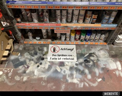 Achtung Das Sprühen von Farbe ist verboten DEBESTE de