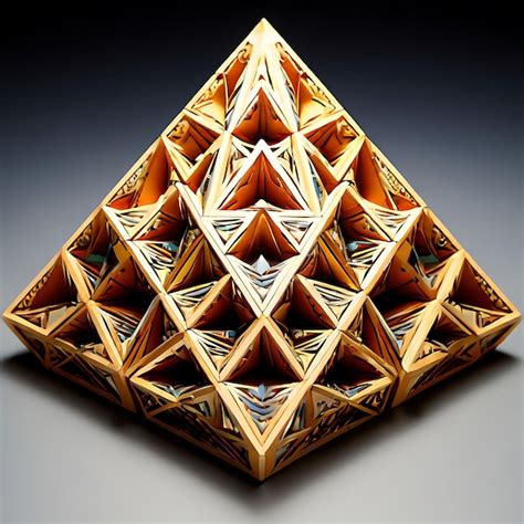 Triangular Tessellation A Repeating Pattern Of Triangular Shapes Of Different Sizes And Colors