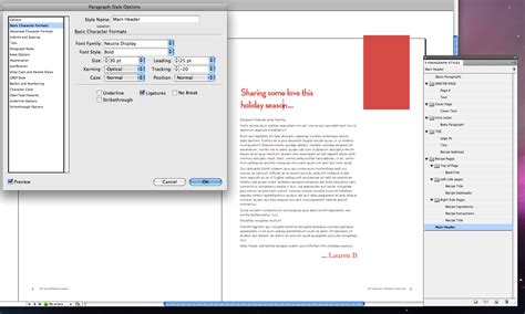 Edit Paragraph Style Options Publishers Corner
