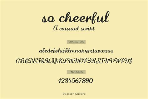 So Cheerful Free Script Font Behance