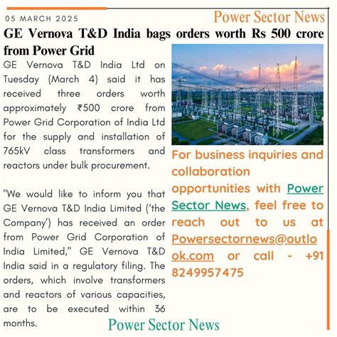 Powergrid Powertransmission Powerdistribution Power Sector News
